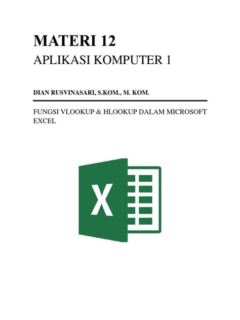 materi 12 fungsi vlookup hlookup pada ms excel pdf metode and bahan