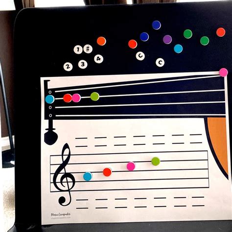 Printable Violinviolacello Fingerboard And Staff Violin Magnetic