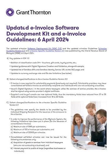 E Invoice Grant Thornton Malaysia