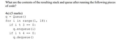 Solved What Are The Contents Of The Resulting Stack And Chegg