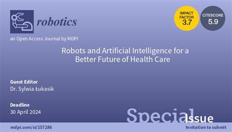 Robotics Mdpi On Linkedin Robots Artificialintelligence Healthcare
