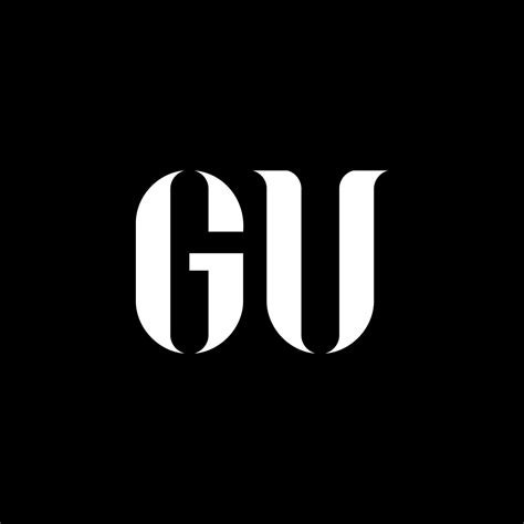 Gu G U Letter Logo Design Initial Letter Gu Uppercase Monogram Logo