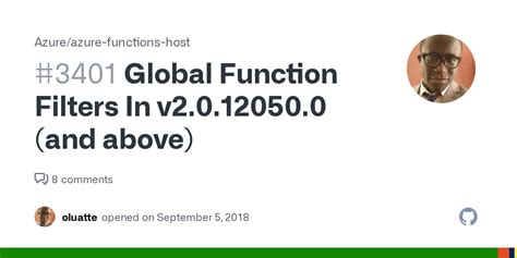 Global Function Filters In V2 0 12050 0 And Above · Issue 3401 · Azure Azure Functions Host