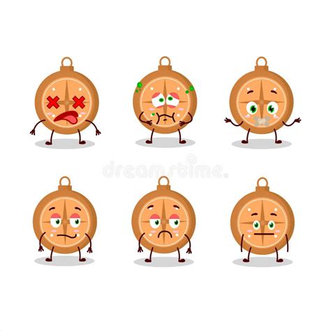 Compass Cookies Cartoon Character With Nope Expression Stock Vector
