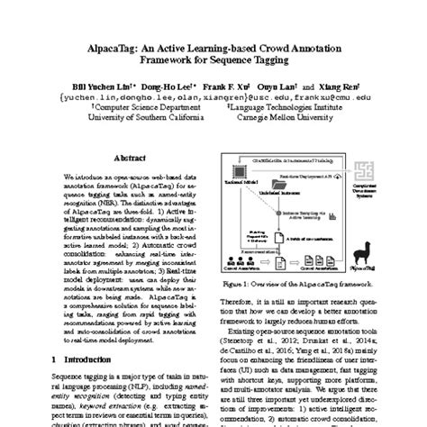 Alpacatag An Active Learning Based Crowd Annotation Framework For