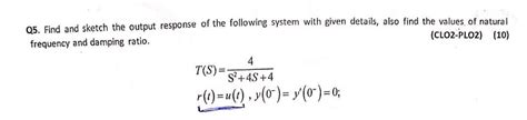 Solved Q Find And Sketch The Output Response Of The Chegg