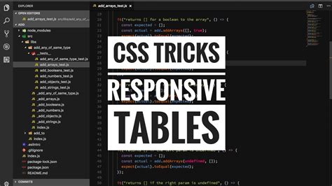 Css Tricks Responsive Tables YouTube