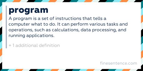 Program Definition Meaning And Examples In English