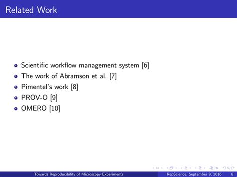 Towards Reproducibility Of Microscopy Experiments Ppt
