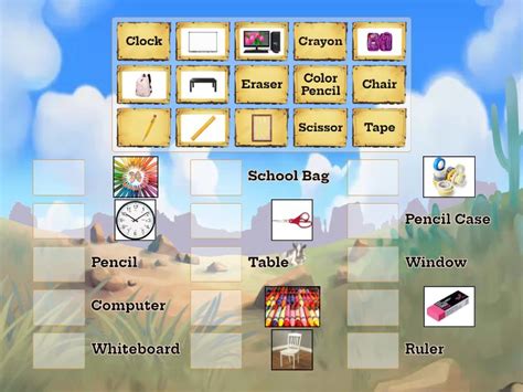 CLASSROOM OBJECTS Match Up