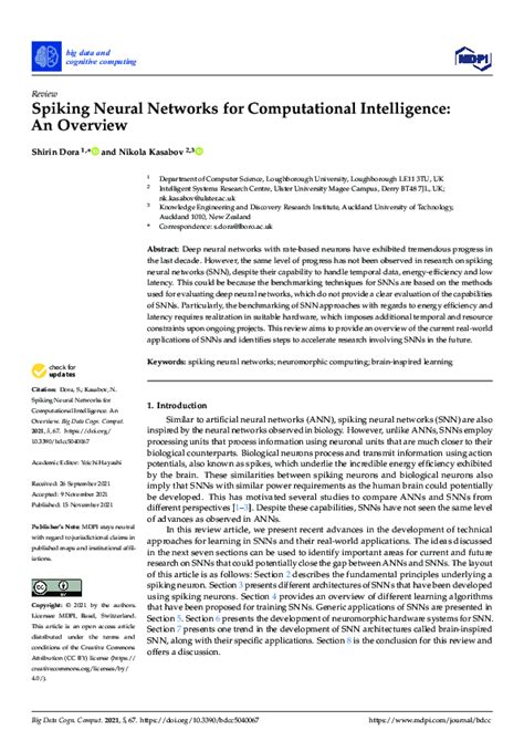 pdf advancing spiking neural networks in practice