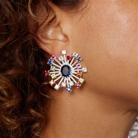 The Universe Is Alive Earrings Silver Bleue Burnham