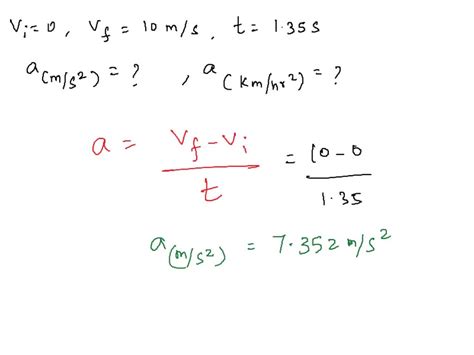 solved a sprinter accelerates from rest to 10 0 m s in 1 35 s what is