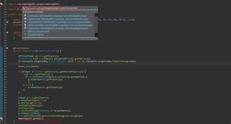 api eclipse error com nametagedit plugin cannot be resolved · issue