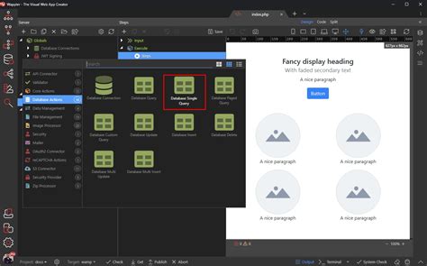 Wappler Documentation Creating Reusable Actions With Server Connect Library