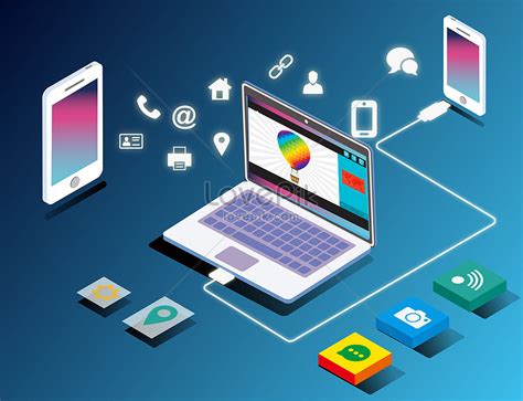 인터넷 정보 전달 일러스트 무료 다운로드 Lovepik