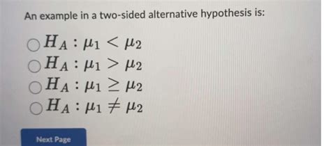Solved An Example In A Two Sided Alternative Hypothesis