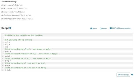 solved solve the following using matlab show the script on