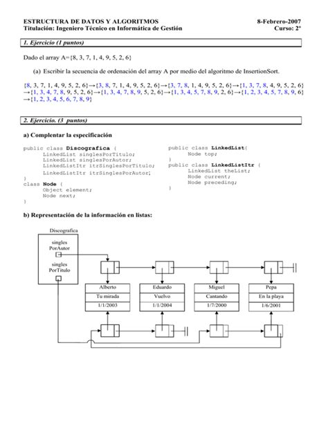 ESTRUCTURA DE DATOS Y ALGORITMOS Febrero