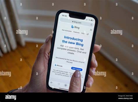 Person Holds Mobile Phone Showing New Microsoft Chatgpt Openai Bing