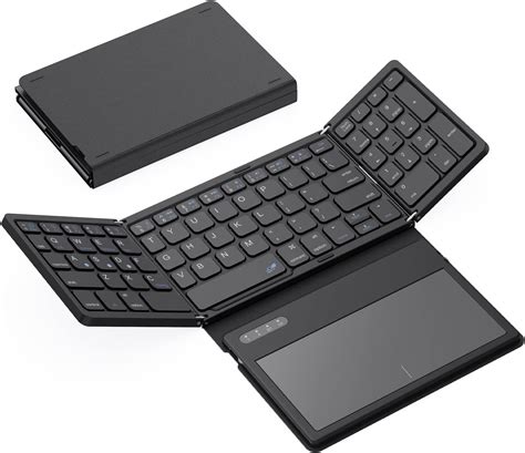 Samsers Foldable Bluetooth Keyboard With Touchpad Full Size Dual Mode Wireless
