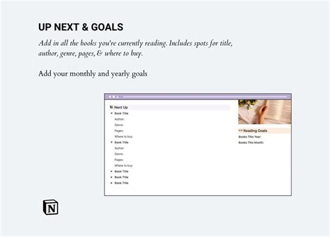 Reading List Notion Template Notion Organization For Book Lovers Readers Minimal Etsy