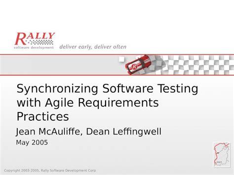 ppt synchronizing software testing with agile requirements practic