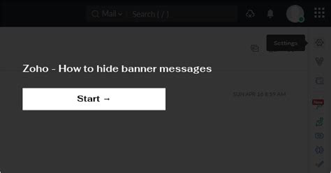 Zoho How To Hide Banner Messages