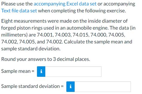 Solved Please Use The Accompanying Excel Data Set Or