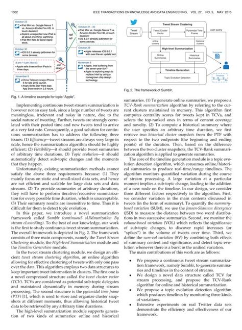 On Summarization And Timeline Generation For Evolutionary Tweet Streams