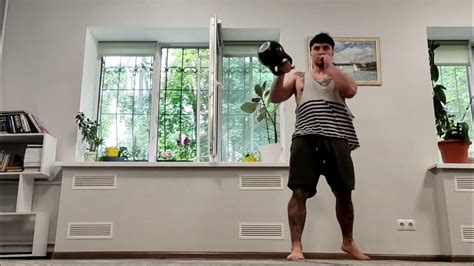 Мощная тренировка с гирей на силу и выносливость Упражнения на руки ноги плечи и корпус