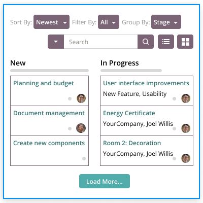 Odoo Website Project Kanban View WebKul