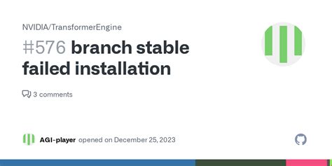 Branch Stable Failed Installation Issue Nvidia Transformerengine Github