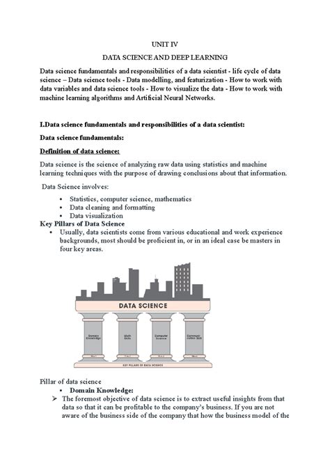 deep learning unit 4 unit iv data science and deep learning data