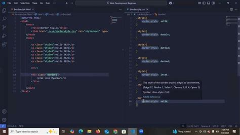 border style css youtube