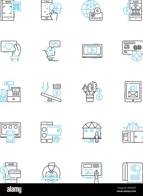 Branding Strategy Linear Icons Set Identity Perception Differentiation Consistency