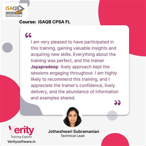 verity software on linkedin testimonialtuesday qualityeducation learningjourney