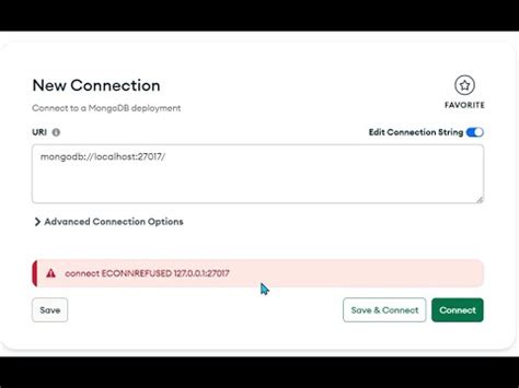 Connect ECONNREFUSED YouTube