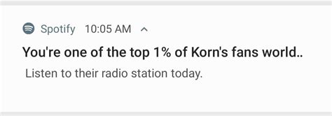 I Knew I Had To Be A Top Korn Fan On Spotify But I Didn T Know I Was This High Up On The List