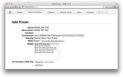How To Connect A USB Receipt Printer Up On Mac OS X Mike S Software Blog