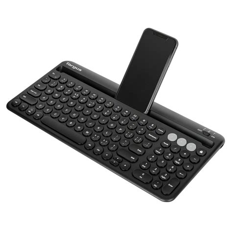 Multi Device Bluetooth® Antimicrobial Keyboard With Tablet Phone Cradle Targus Ap Targus Ap