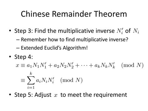 PPT CSC Discrete Mathematics Tutorial Chinese Remainder Theorem RSA And Primality Test