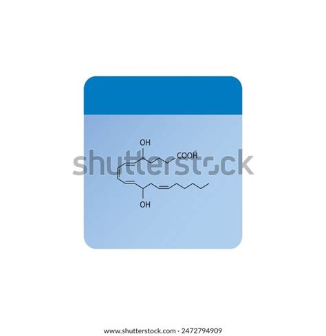 Leukotriene B4 Skeletal Structure Diagramleukotriene Compound Stock