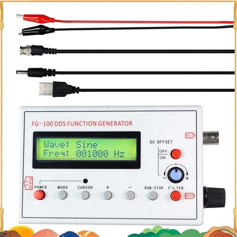 Fg 100 Dds Function Signal Generator Frequency Counter 1hz 500khz Sine Frequency With Bnc