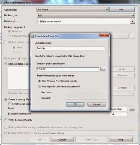 Back Up Database Task
