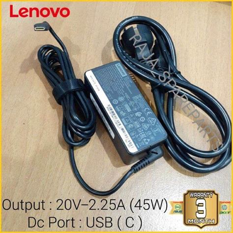 NEW AC Adaptor Charger Casan Laptop Lenovo USB TYPE C 45W Original Lazada Indonesia