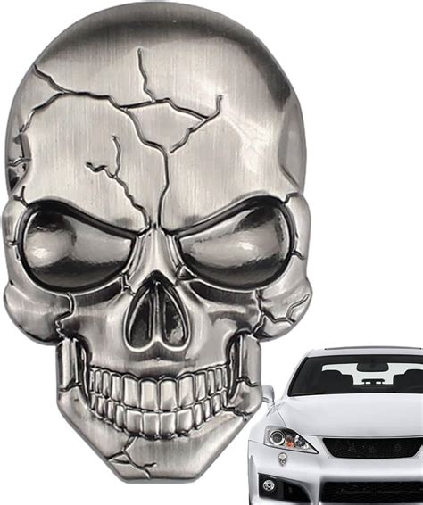 Audi Badge Skull Bone Devil 3d Chrome Motorcycle Car Emblem Badge Logo