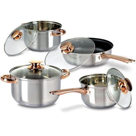 Buy 8 Pcs Golden Handle Cookware Set Online At Best Price In India On