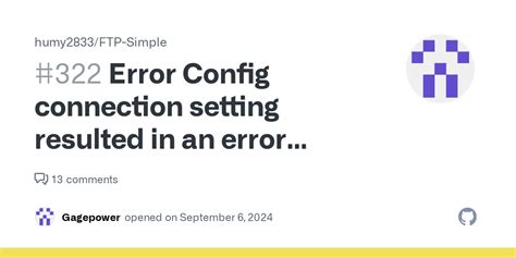 Error Config Connection Setting Resulted In An Error Reading 0