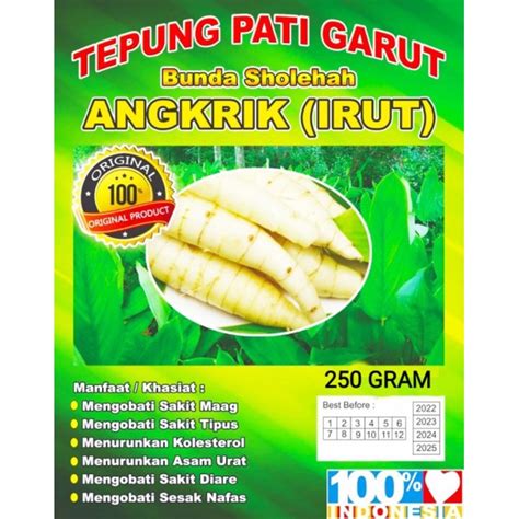 Jual Tepung Irut Asam Lambung Tepung Pati Angkrik Arrowot 250 Gr Shopee Indonesia
